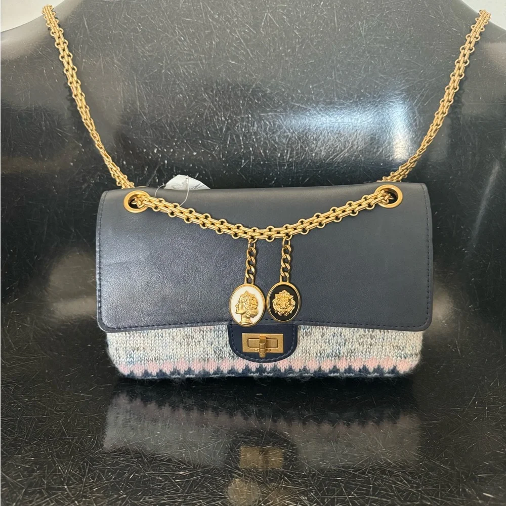 CHANEL | Bags | Chanel Parisrome 255 Nude Reissue 225 Knit Double Flap ...